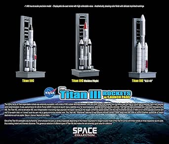 Amazon.com: Dragon Models Titan III Rockets with Launch Pads Space ...