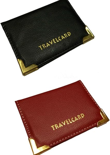 BUS PASS / LEATHER TRAVEL CARD HOLDER - by velson: Amazon.co.uk: Luggage