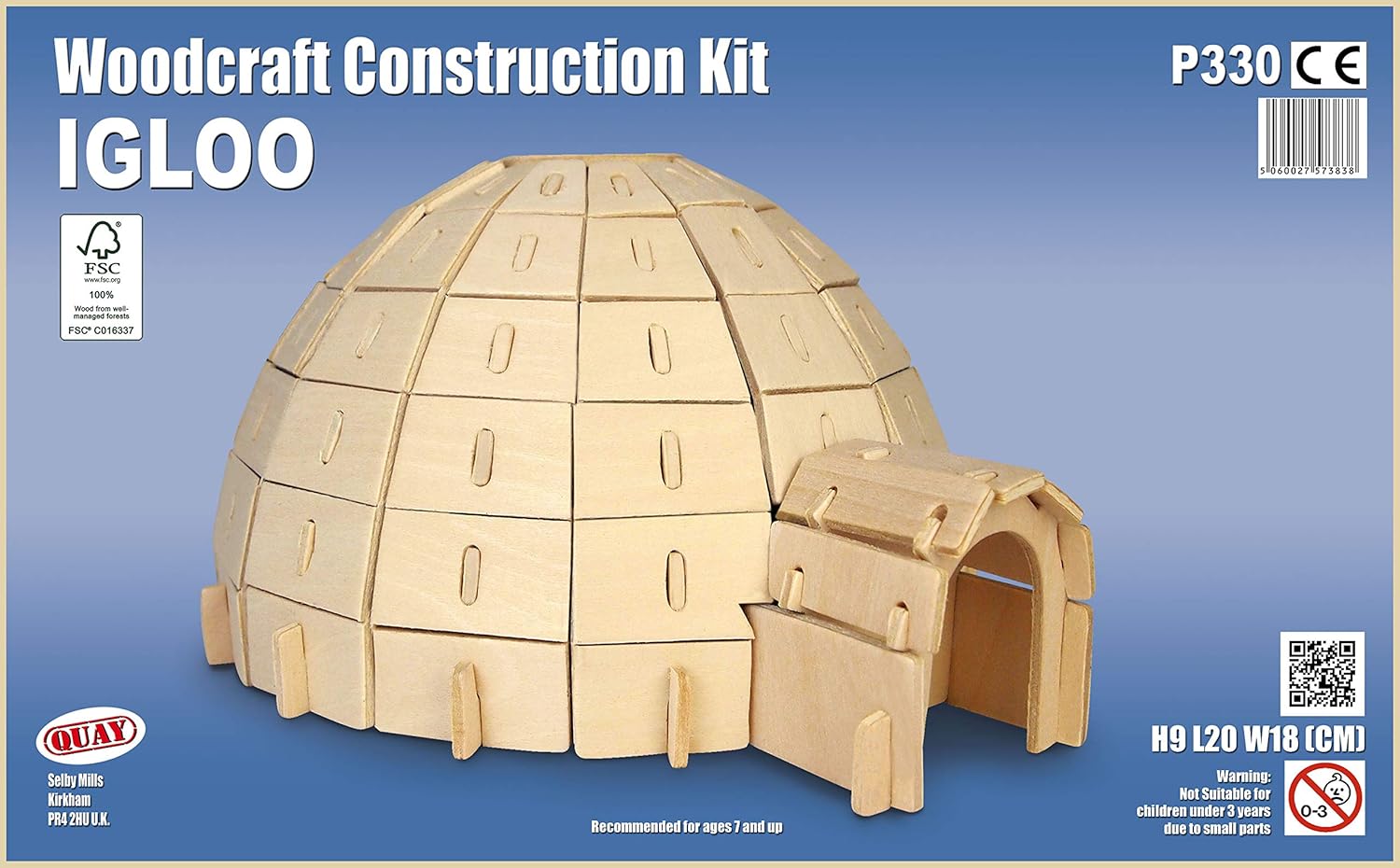 Quay P330 Igloo Woodcraft Construction Kit FSC, Brown – BigaMart