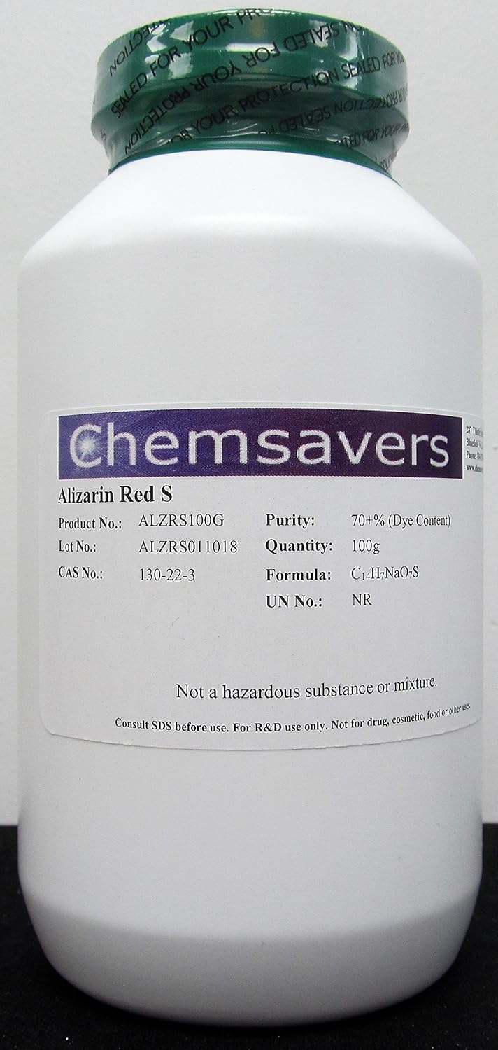 Alizarin Red S, 70+% (Dye Content), 100g: Amazon.com: Industrial ...