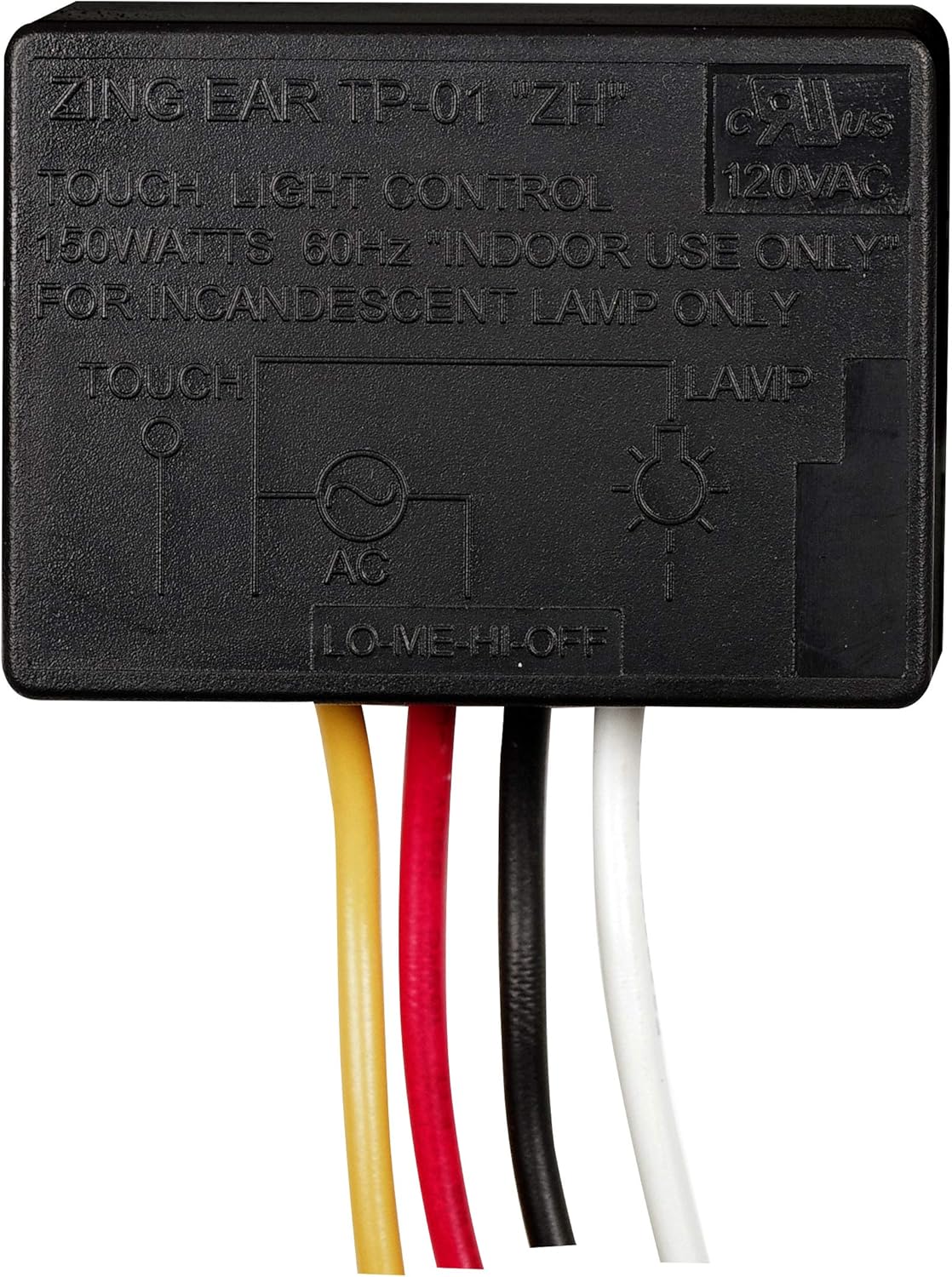 Satco 90-2428 Low-Med-Hi-Off Touch Switch Plastic Outer Shell, Color ...