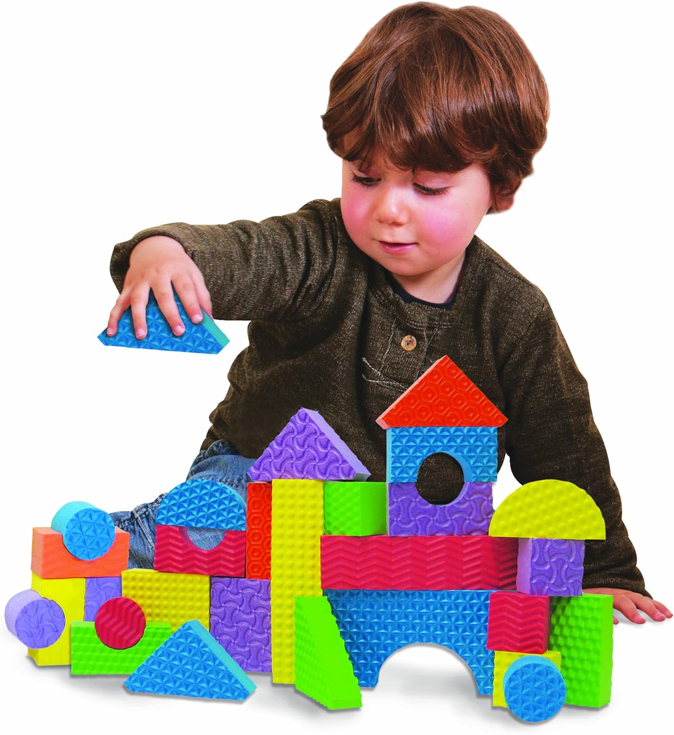 Edushape – Ed 716030 – Edu Blocks – Texture – 30 Pièces – BigaMart