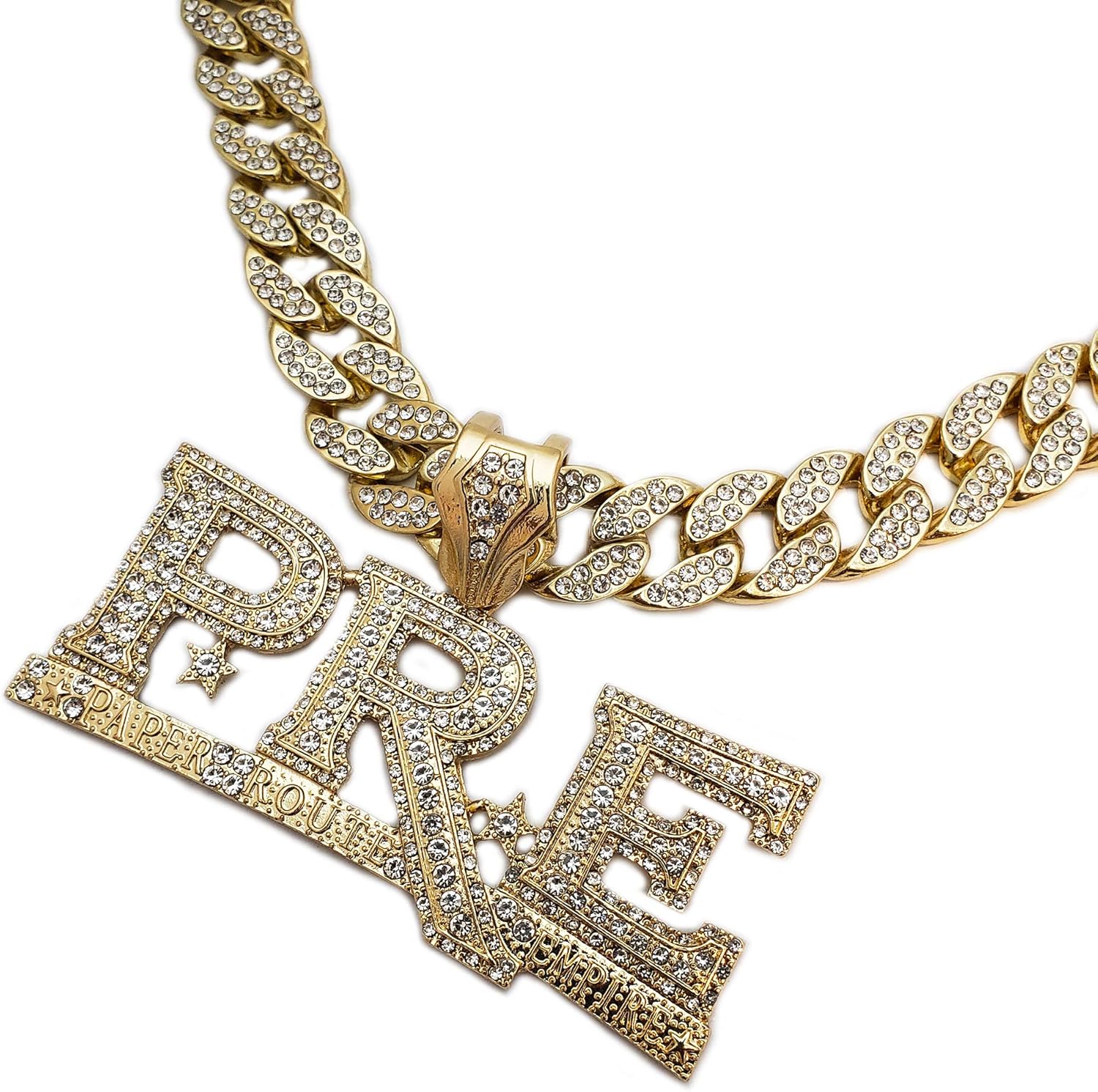 BLINGFACTORY Hip Hop Young Dolph PRE Pendant & 18" Full Iced Cuban ...