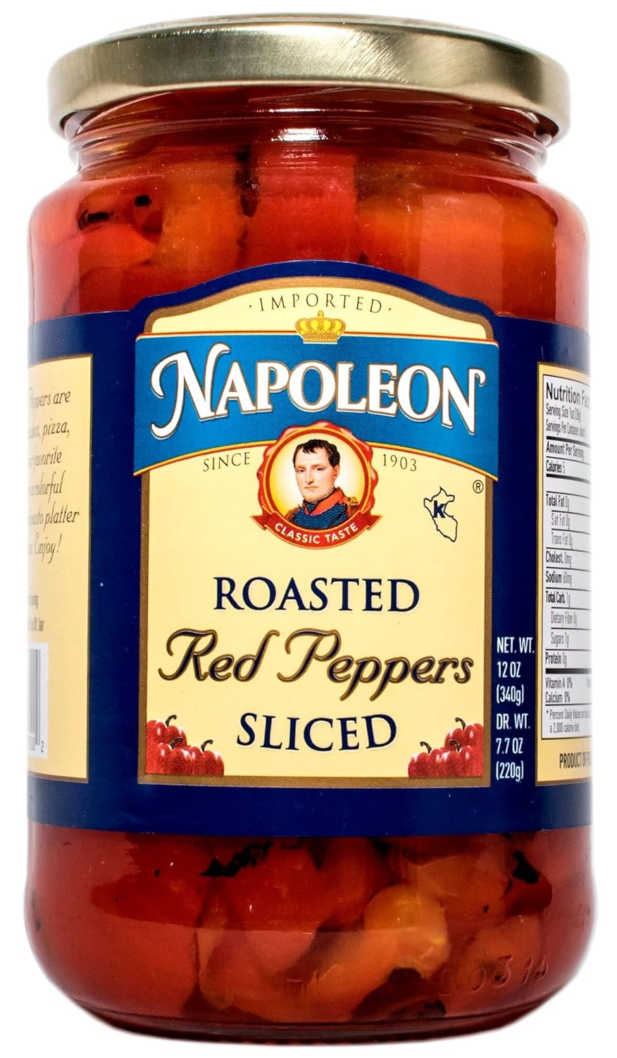 Amazon.com : Napoleon Sliced Roasted Red Peppers, 12 Ounce (Pack of 12 ...