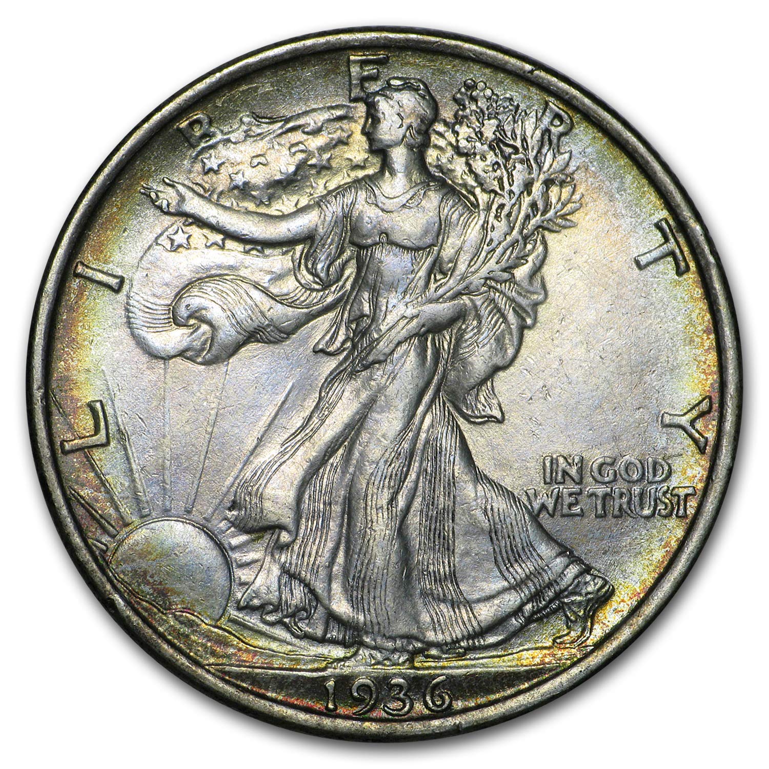 1936 Walking Liberty Half Dollar XF Half Dollar Extremely Fine At