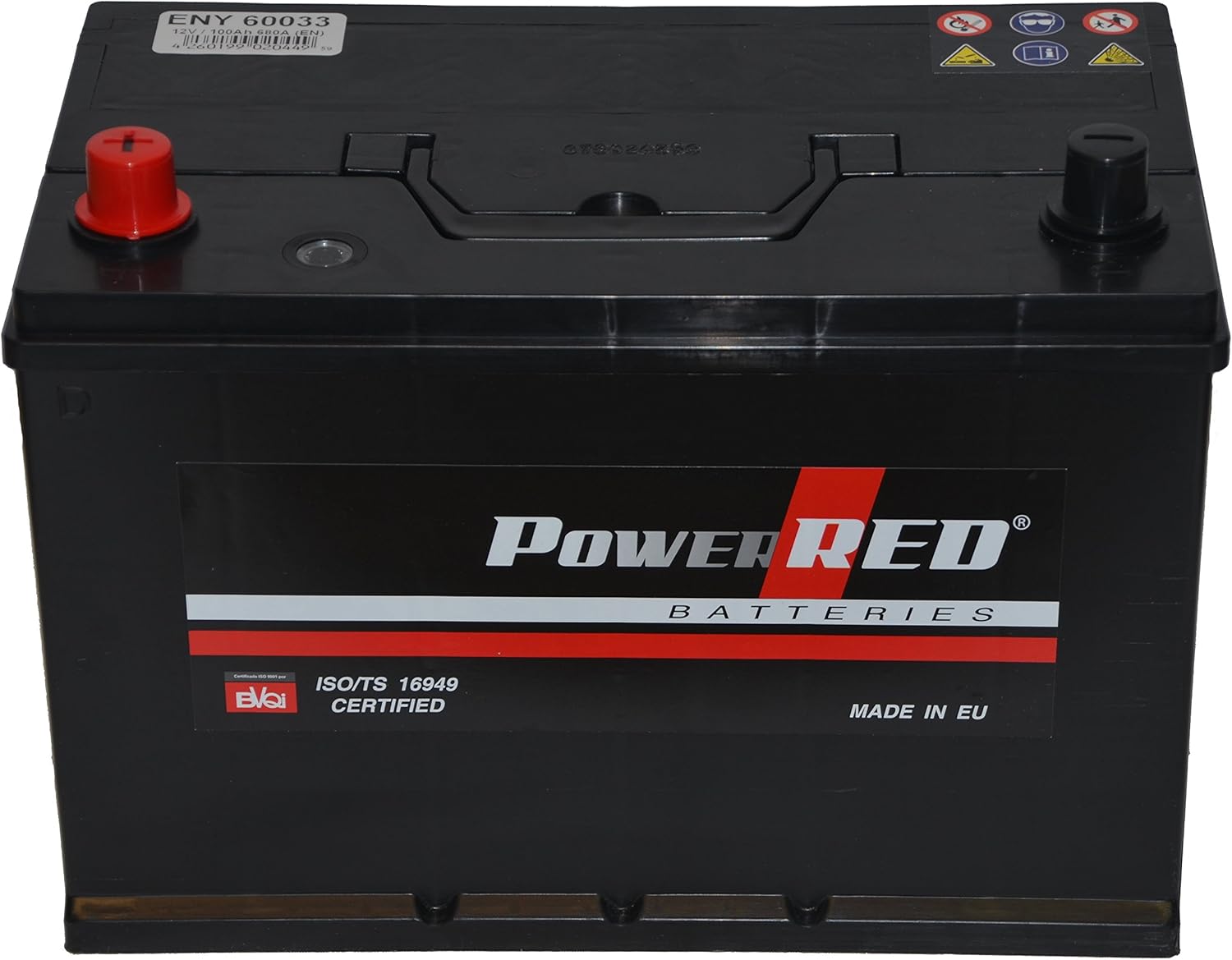 Starterbatterie 12V 100Ah 680A PKW Batterie Autobatterie PowerRED ENY ...