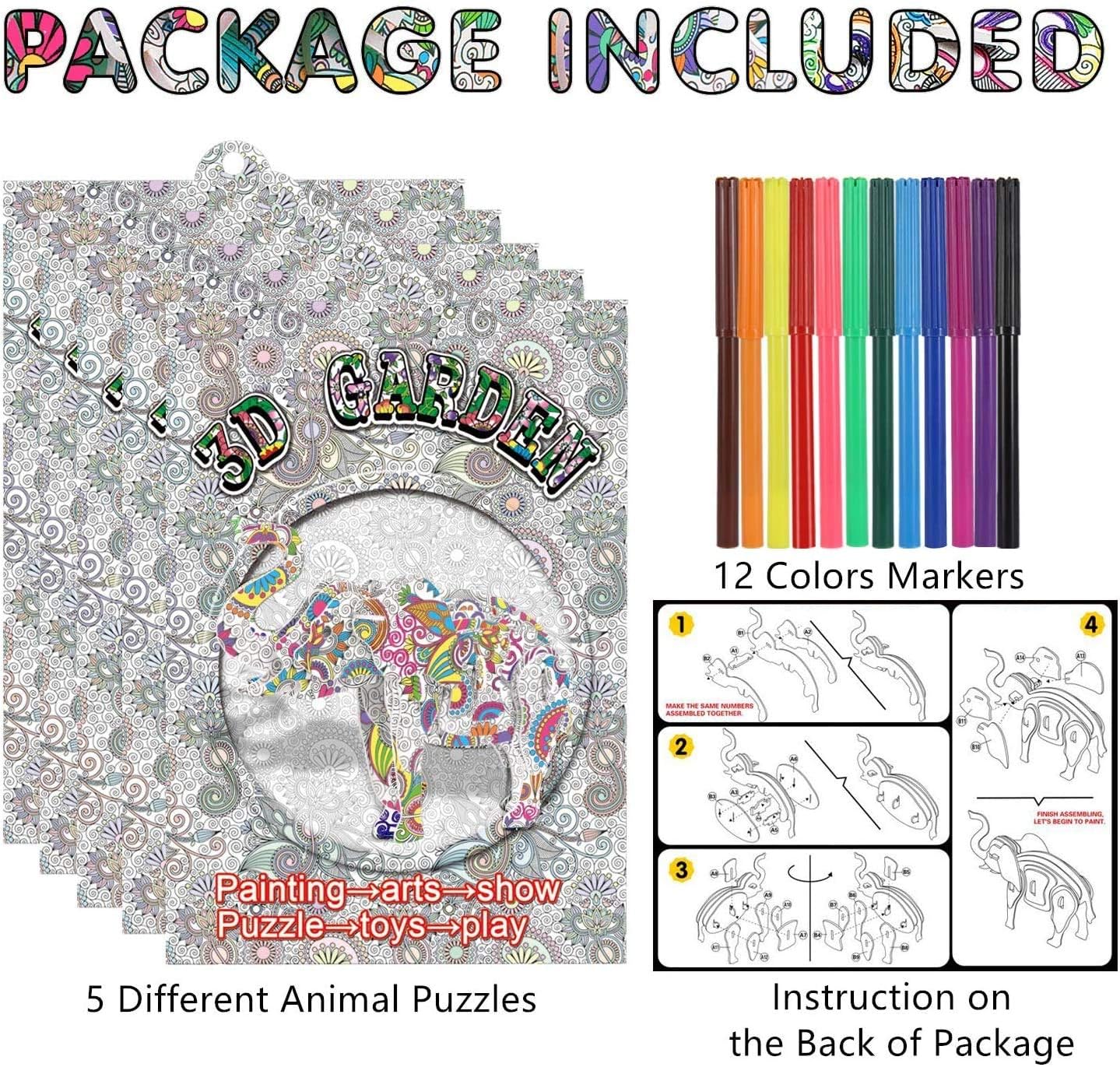 3D Puzzle Caft Kits for Kids – Craft Arts/Gifts for Kids Age 7 8 9 10 ...