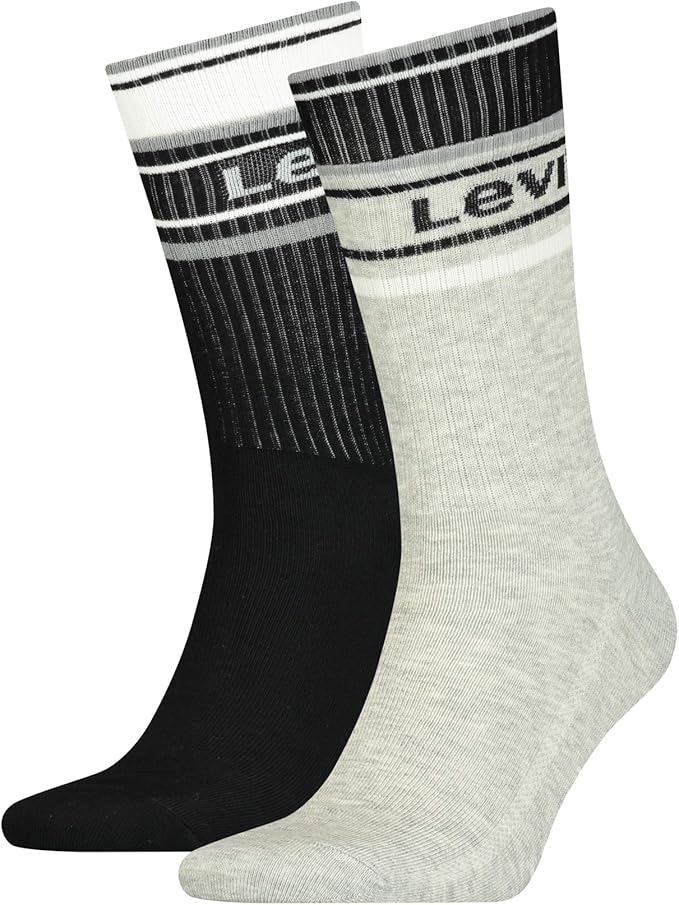 Levi's Unisex Double Welt Regular Cut (2 Pack) Socks: Amazon.co.uk ...