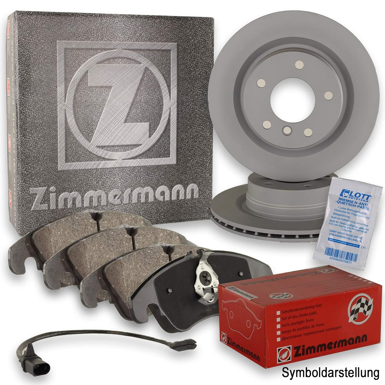 Original ATE Bremsscheiben vorne + ATE Bremsbeläge Bremsklötze Bremsenset Bremsenkit Komplettset ...