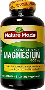 Amazon.com: Nature Made Extra-Strength Magnesium 400mg, 180 Dietary ...