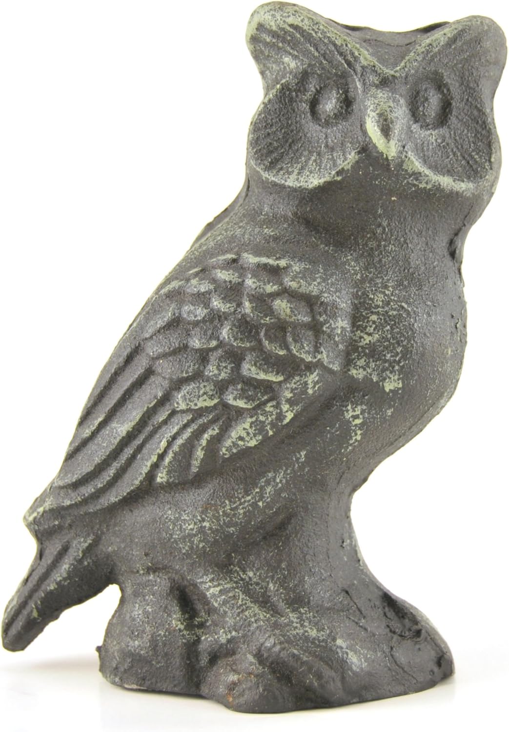 Amazon.com : Owl Sculpture, Cast Iron with Verdigris Finish, Home ...