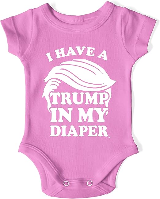 Amazon.com: In My Diaper I Have A Trump Funny Cute Democrat Baby One ...