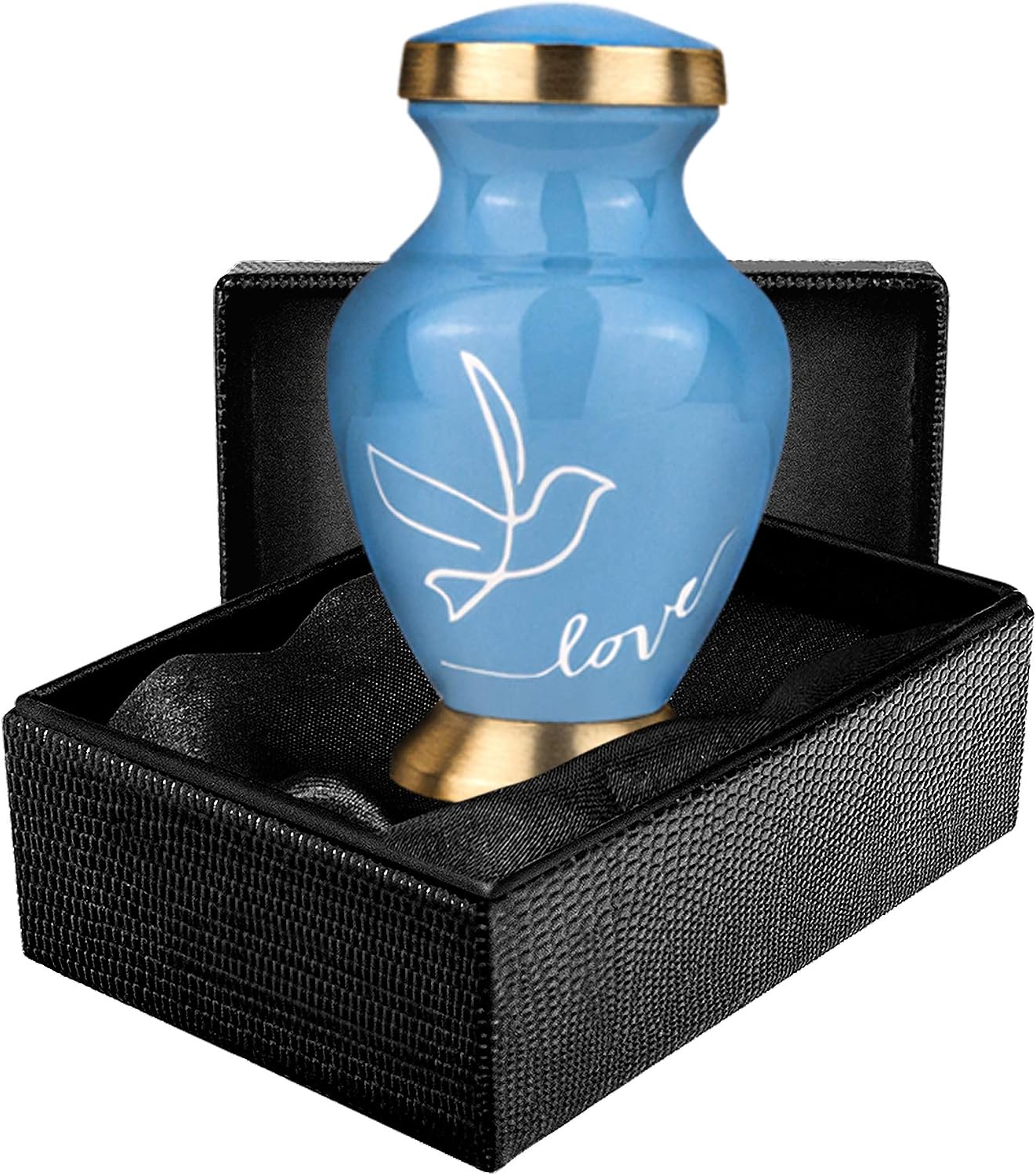 Amazon.com: Modern Love Light Blue Small Keepsake Urns for Human Ashes ...