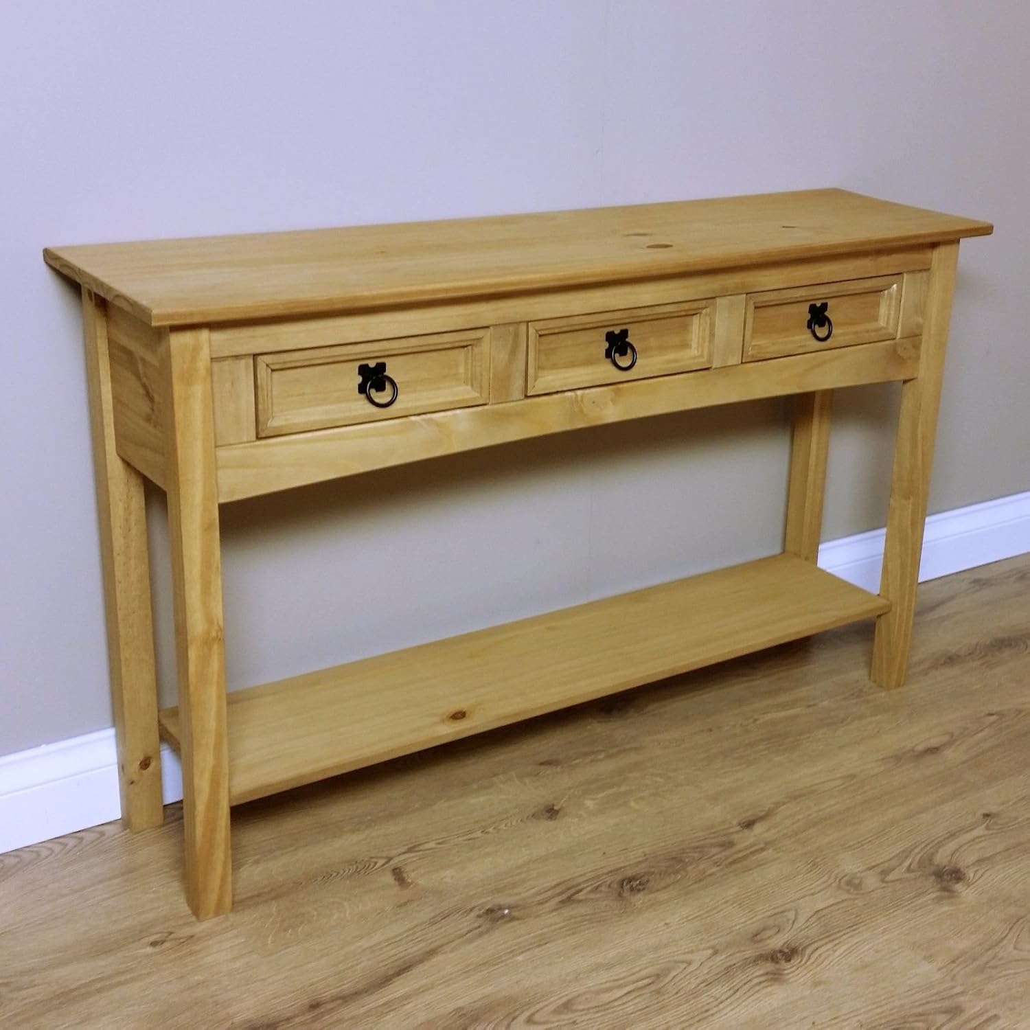 Mercers Furniture Trade Corona 3 Drawer Console Table Light Fiesta Wax ...