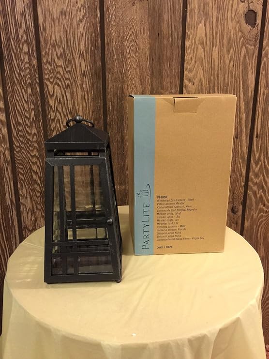 ONE Partylite WEATHERED ZINC LANTERN Small: Amazon.co.uk: Kitchen & Home