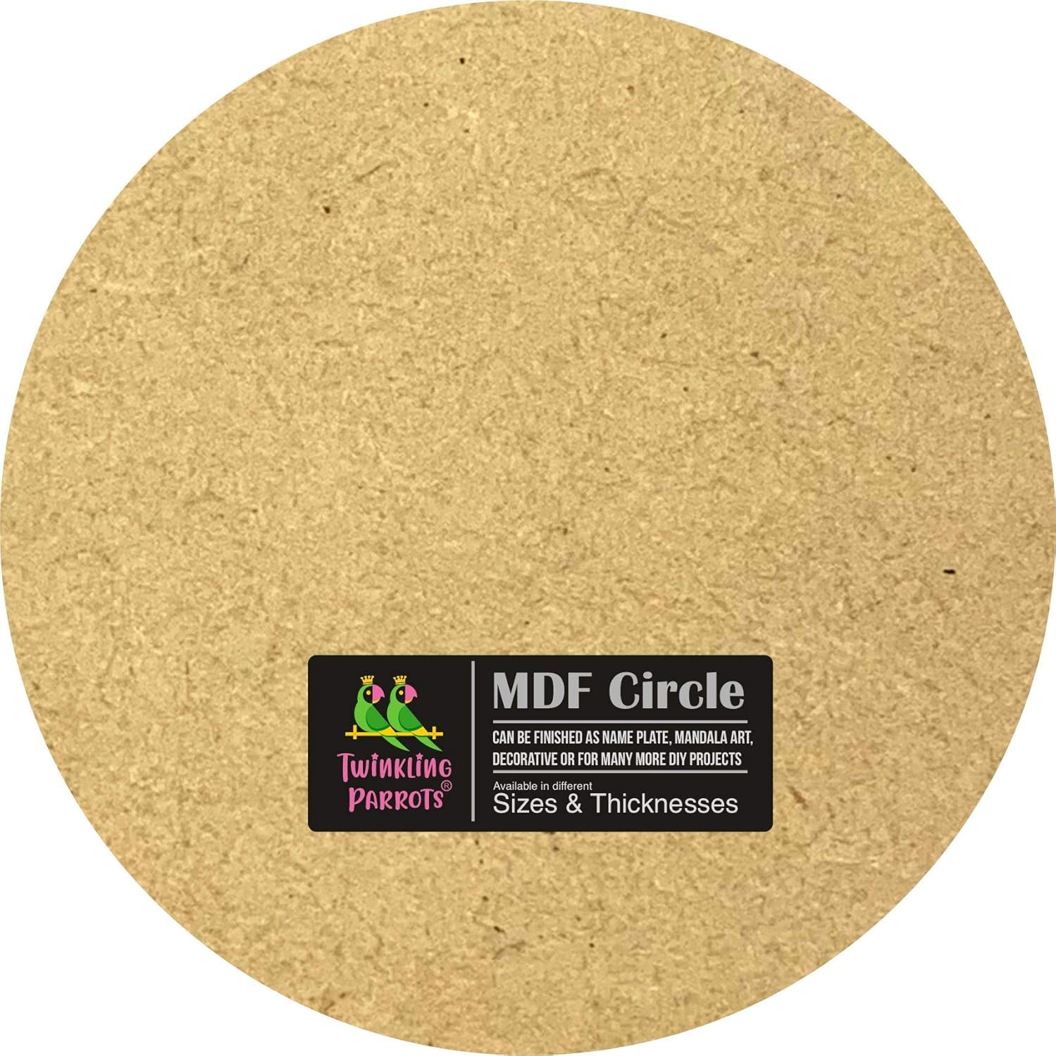 DIY4U Round | Circle 2mm MDF Board | Pack of 3 Sheets (10 inch x 10 ...
