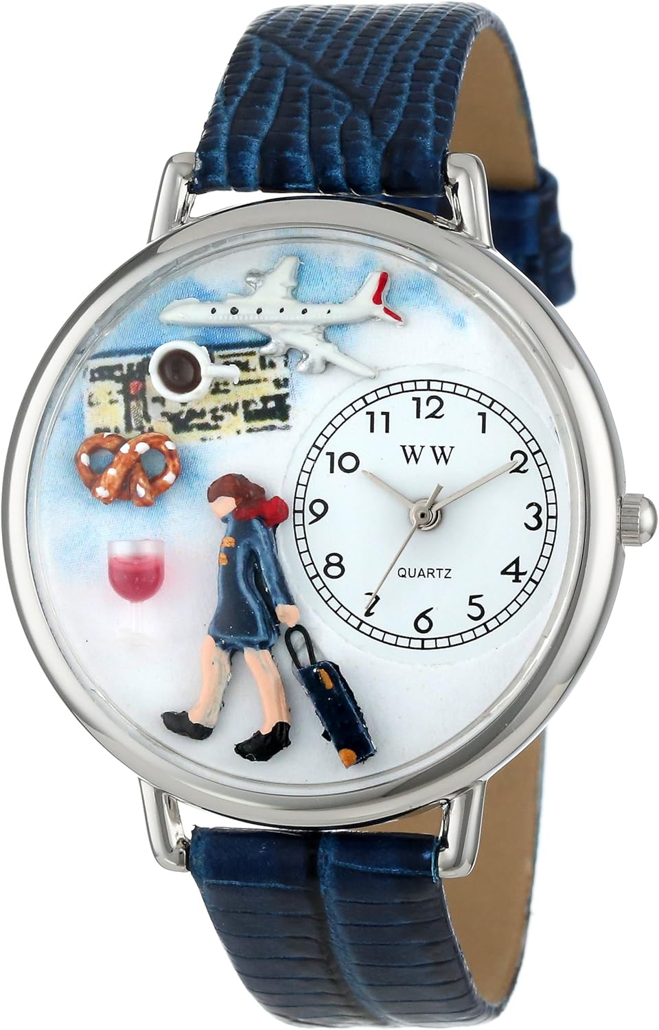 Amazon.com: Whimsical Watches Unisex U0610007 Flight Attendant Royal ...