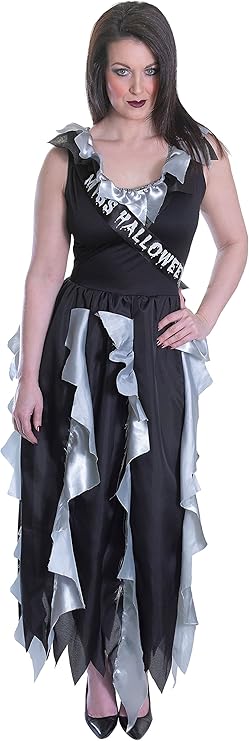 Ladies Zombie Prom Queen Costume Halloween Walking Dead TWD Fancy Dress ...