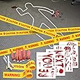 Amazon.com: Pawliss Halloween Crime Scene Party Decorations 14 Pack Kit ...