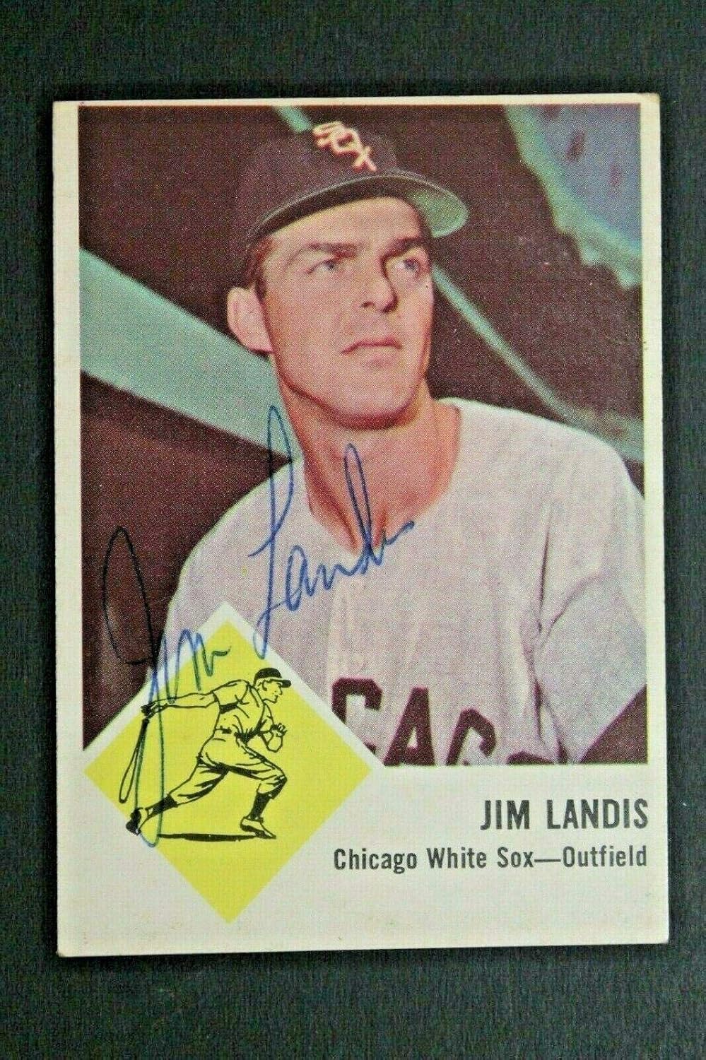 Jim Landis (d.2017) White Sox Signed 1963 Fleer #10 Autographed Vintage ...