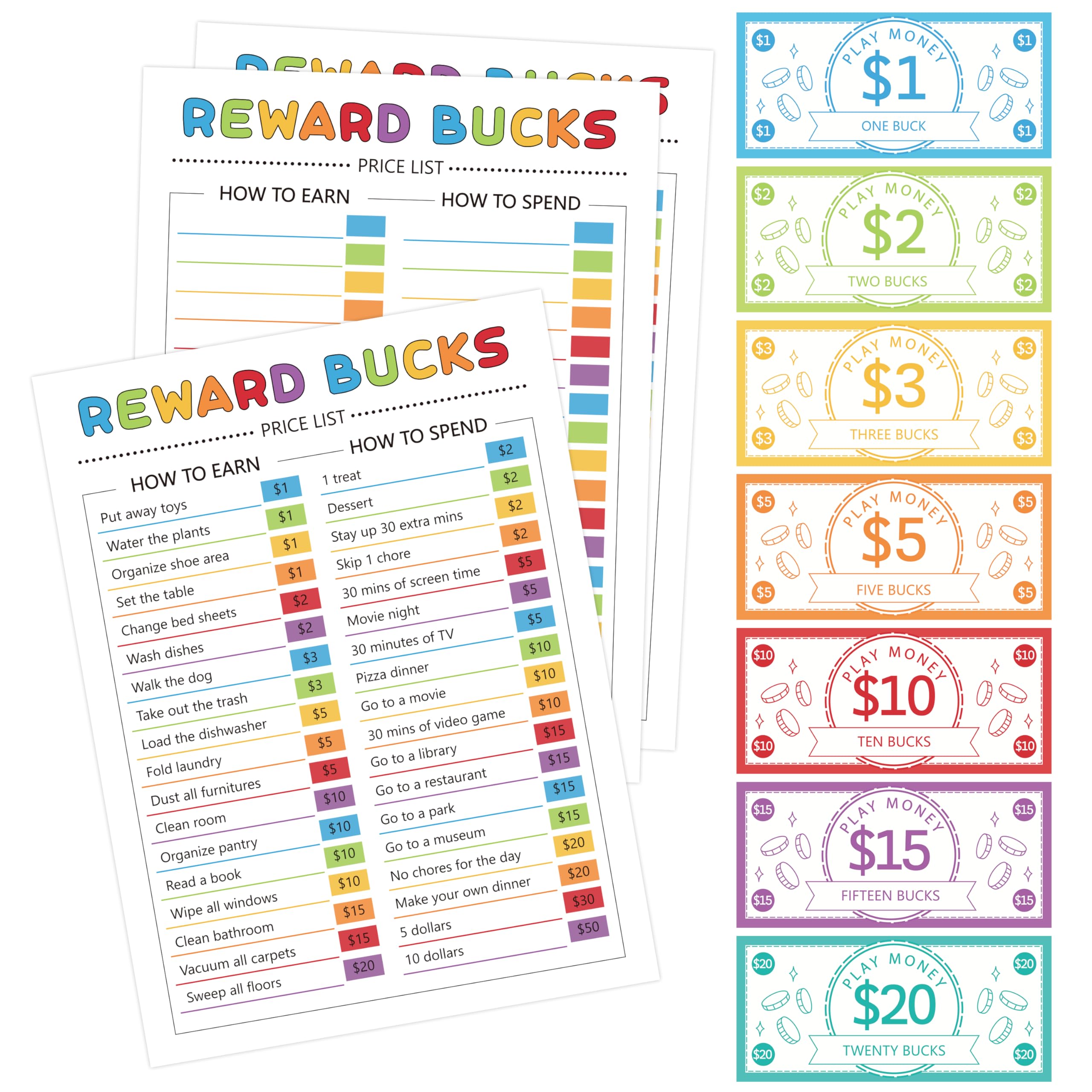 Mua Good Behavior Reward Buck Charts - 633P Kids Prop Coins Play Game ...