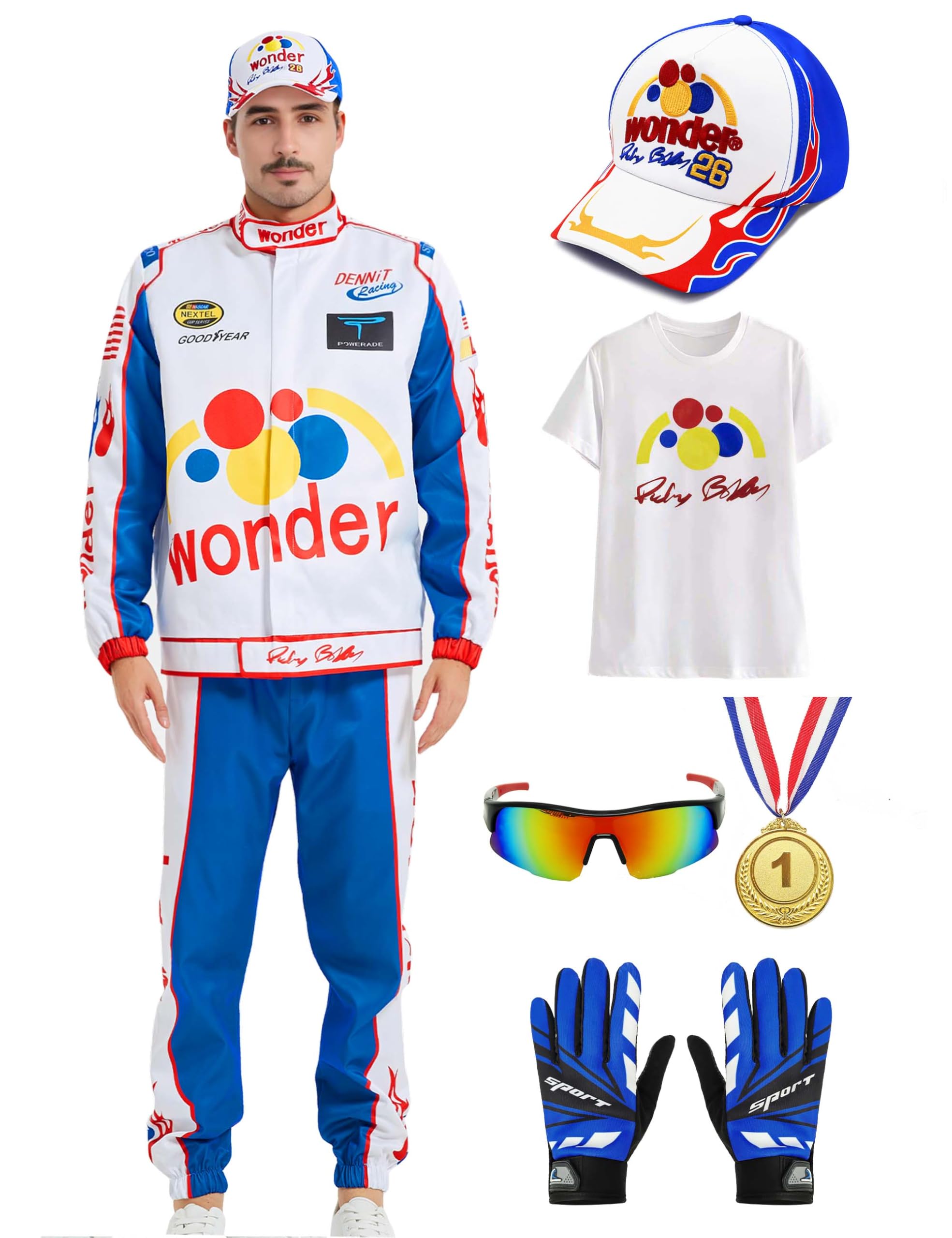 Lopbraa Ricky Bobby Costume Talladega Nights Halloween Costume Couples ...