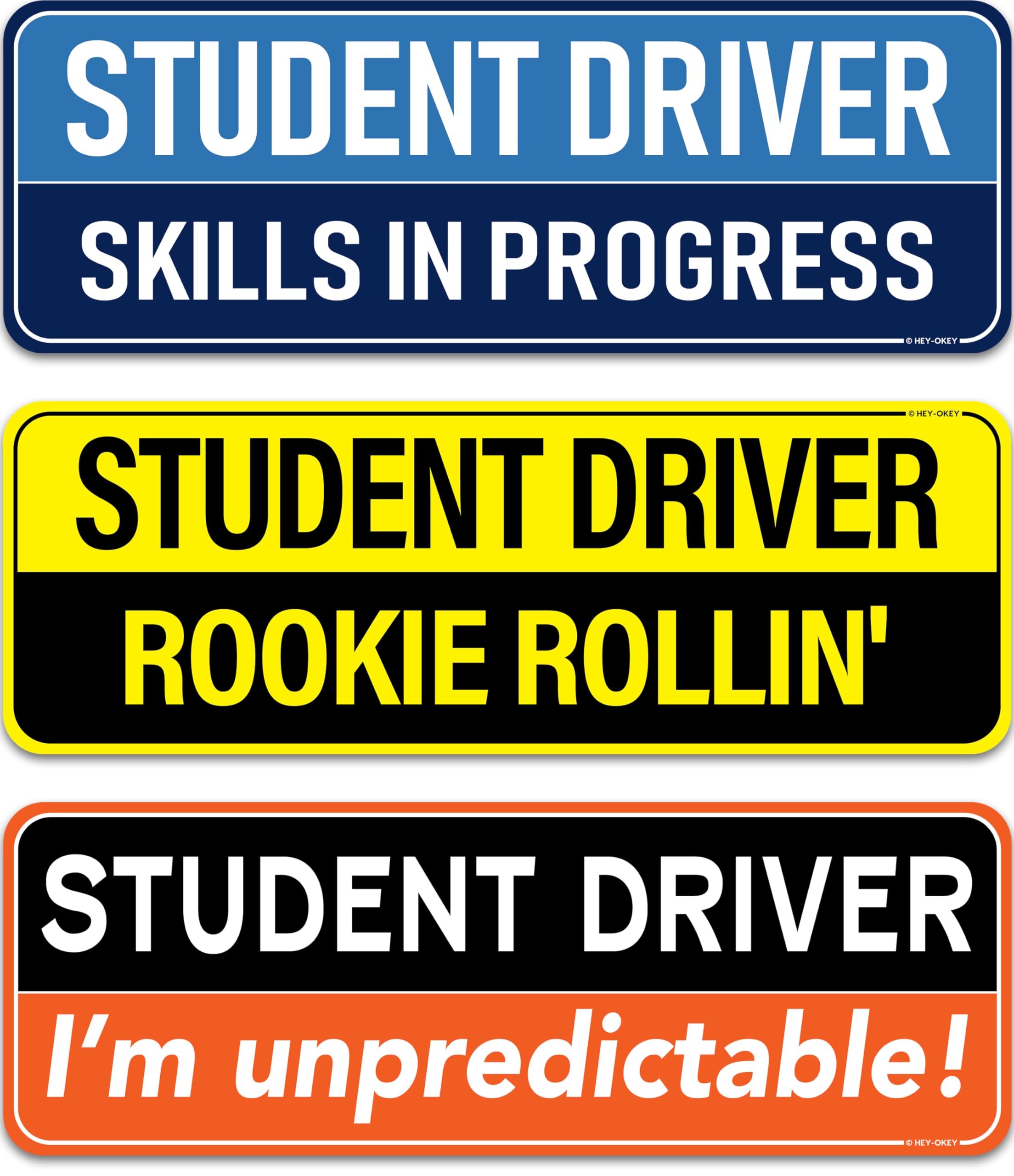 Student Driver Magnet for Car - Funny 3-Pack Please Be Patient ...