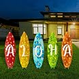 Amazon.com : Lineshading 5 Pcs LED Aloha Yard Sign Aloha Surfboard Sign ...