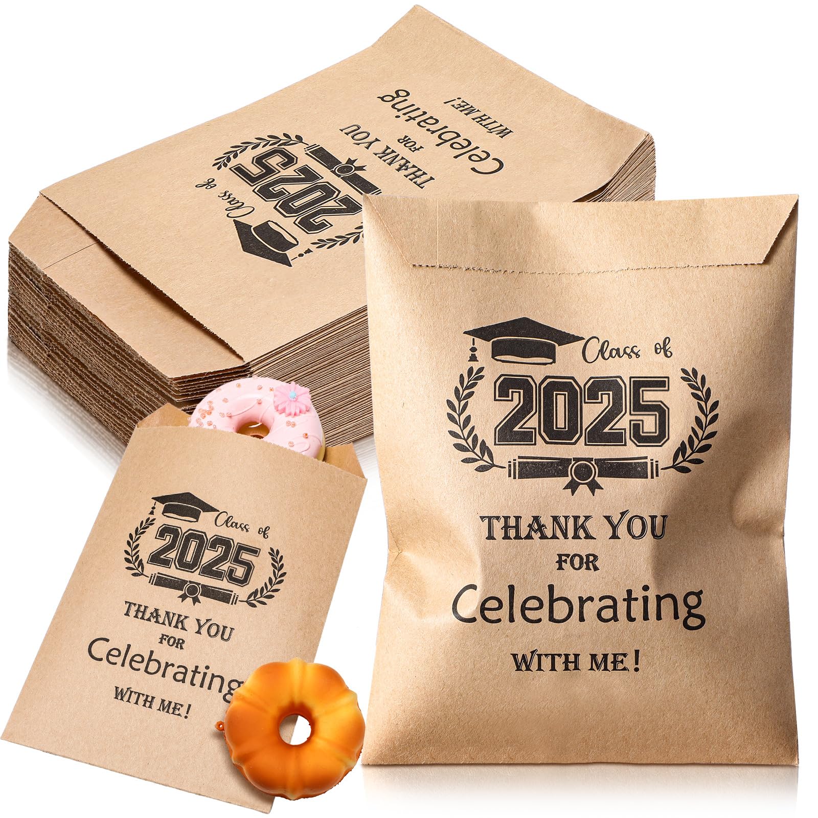 Saypacck 100 Pcs 2025 Graduation Party Favors for Guests Kraft Paper ...