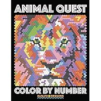 Amazon.com: ANIMAL QUEST Color by Number: Activity Puzzle Coloring Book ...