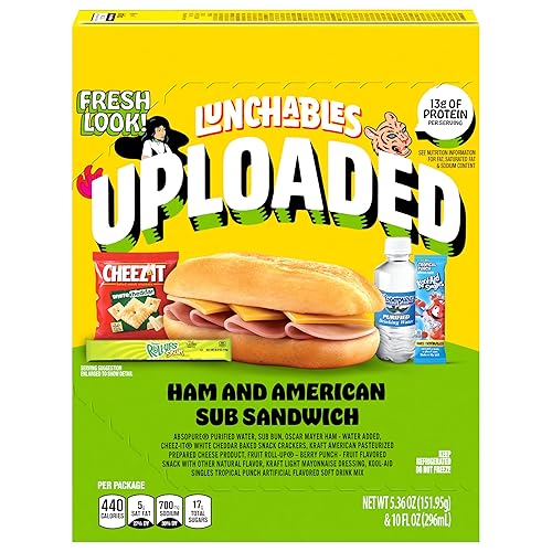 Lunchables Uploaded Ham and American Sub Sandwich with White Cheddar ...