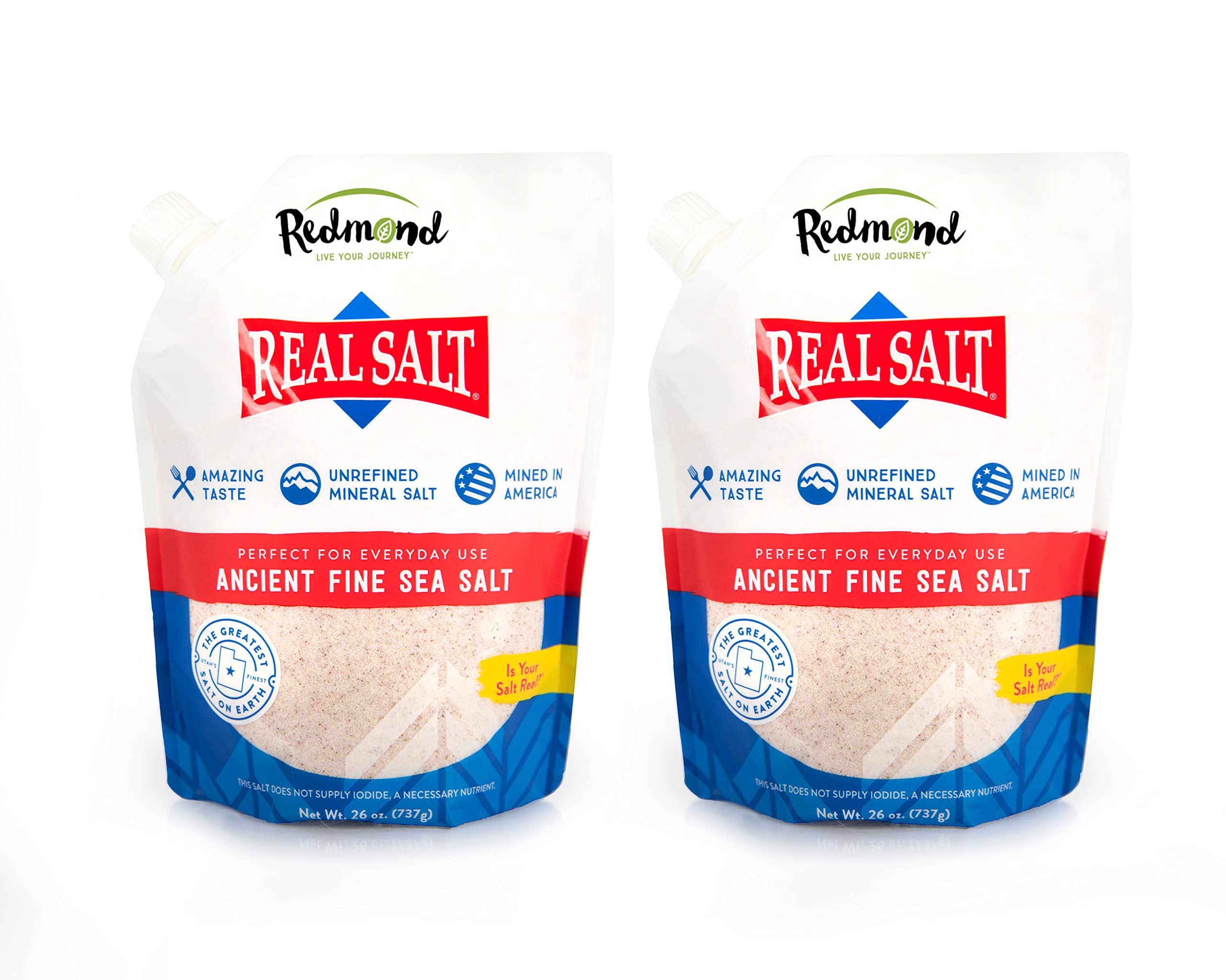 Mua Real Salt - Ancient Fine Sea Salt, Unrefined Mineral Salt, 26 Ounce ...