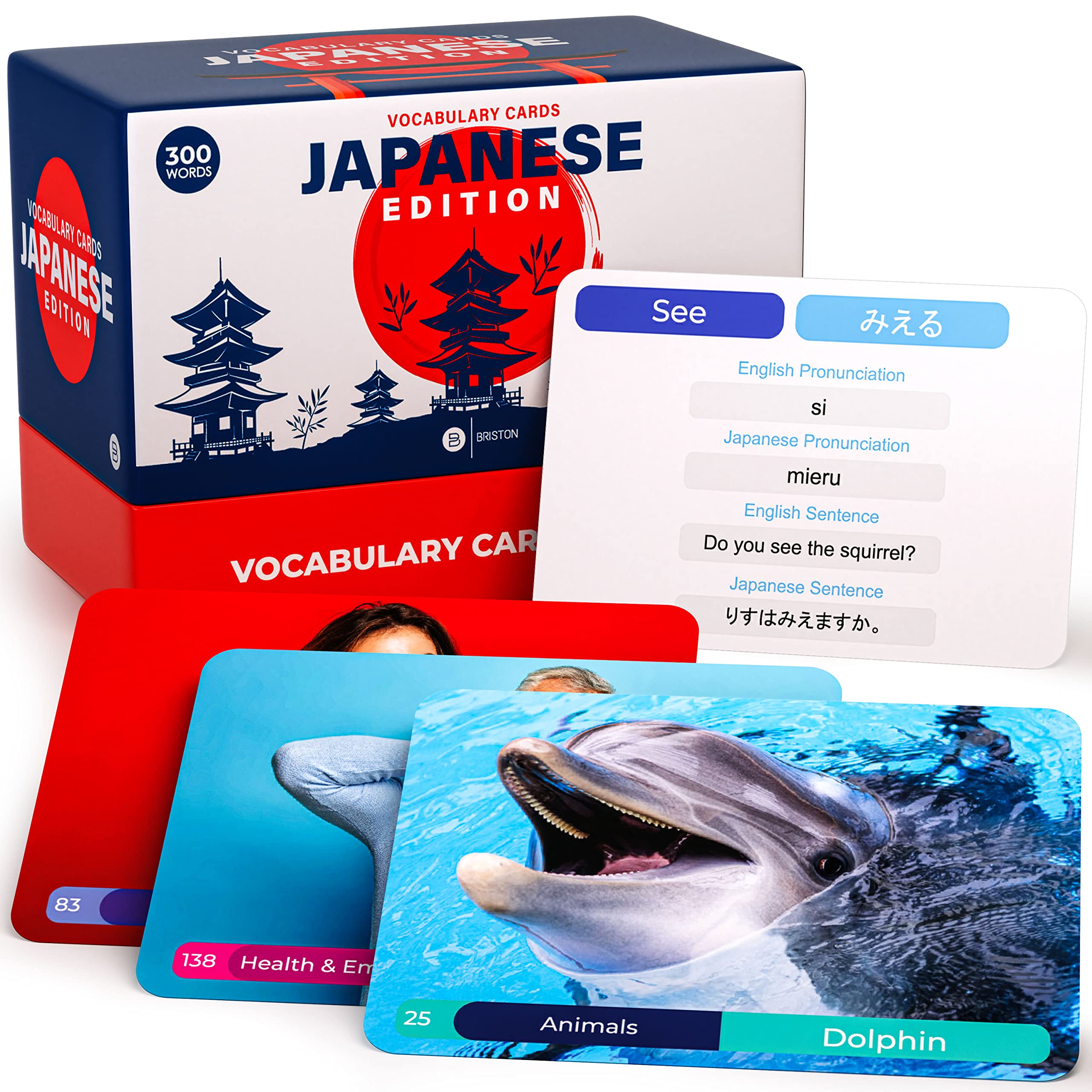 Mua Japanese Vocabulary 300 Flash Cards - Beginner Vocab with Pictures ...