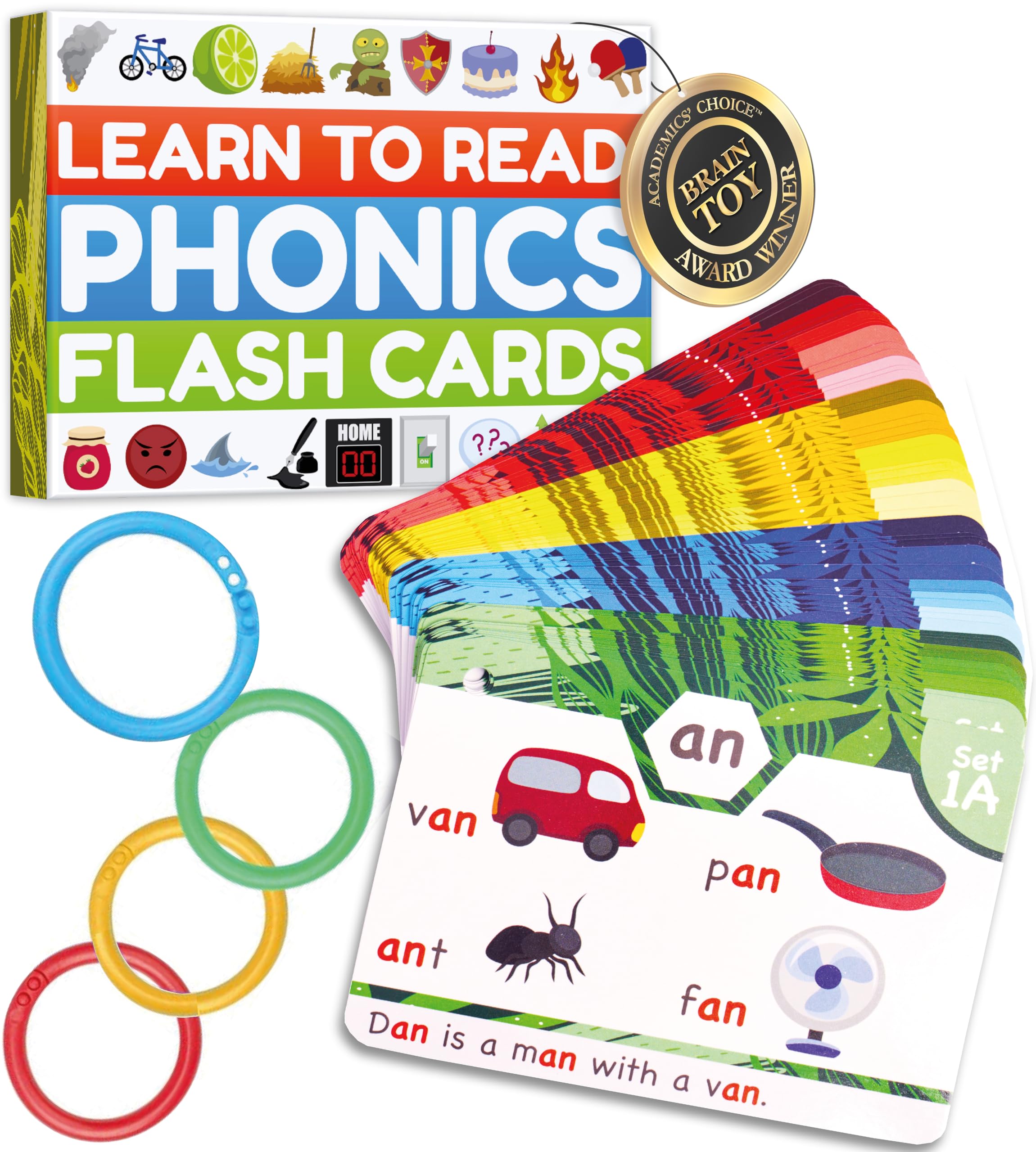 Phonics Flash Cards - Learn to Read in 20 Stages - Digraphs CVC Blends ...