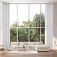 Amazon.com: Qiseca White Curtains for Living Room Semi Sheer Extra Long ...
