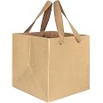 Amazon.com: IN-JOOYAA Kraft Brown Square Gift Bags 12 in Large Square ...
