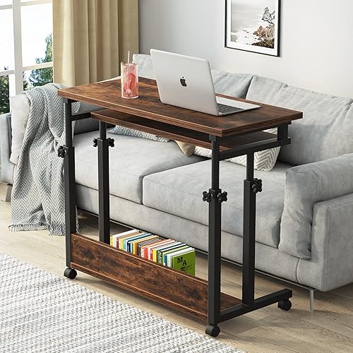 Tribesigns Portable Desk for Sofa and Bed, Height Adjustable Laptop ...