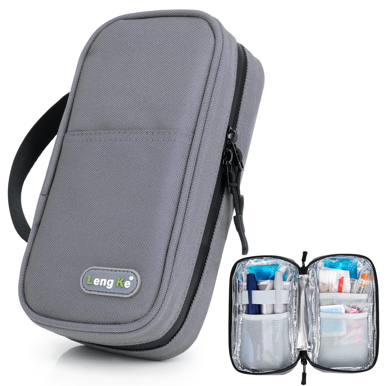 Leng Ke Insulin Pen Cooler Travel Case with 2 Big Ice Packs - Portable ...