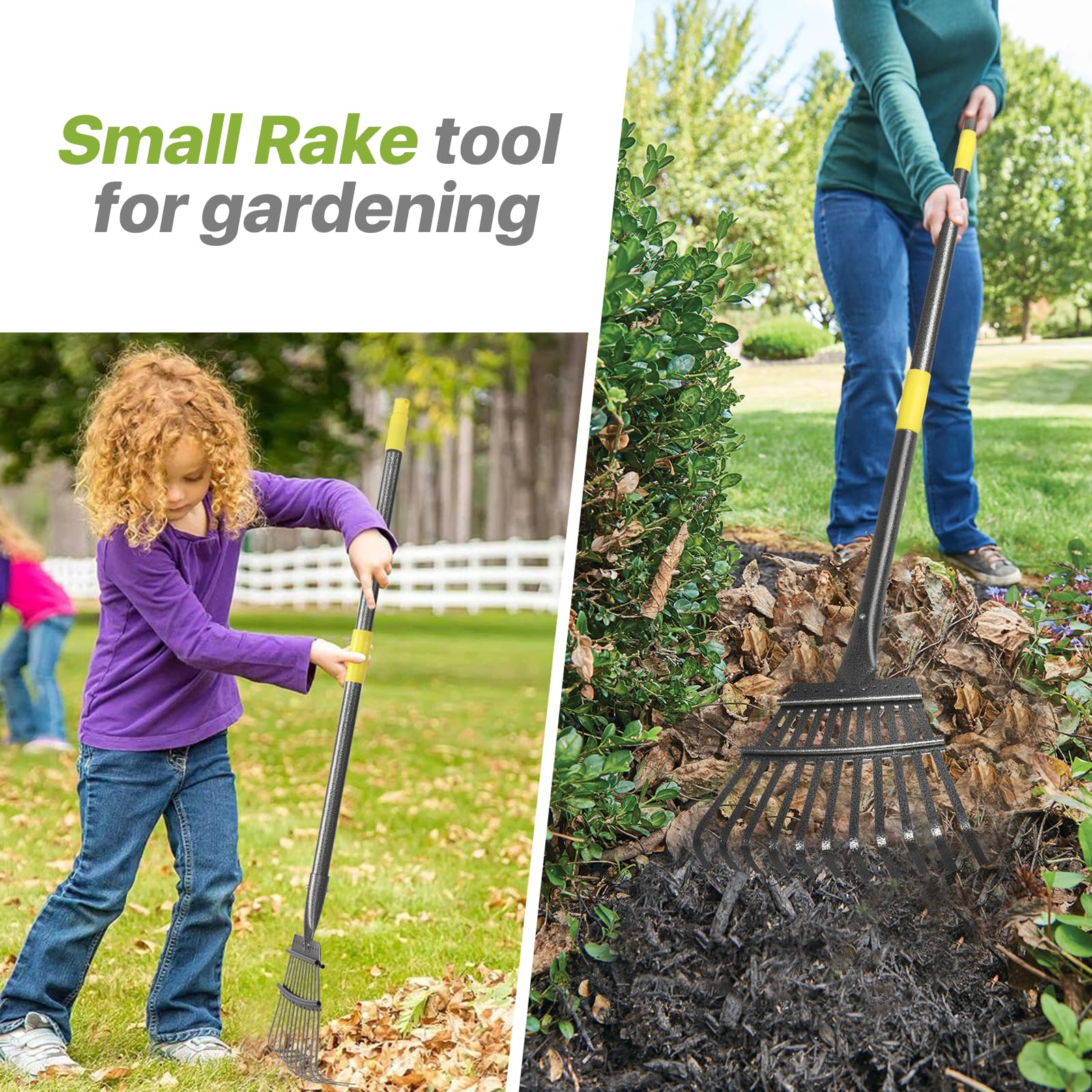 Mua Rake, Garden Leaf Rakes for Lawns Gardening, Small Metal Rake Tool ...