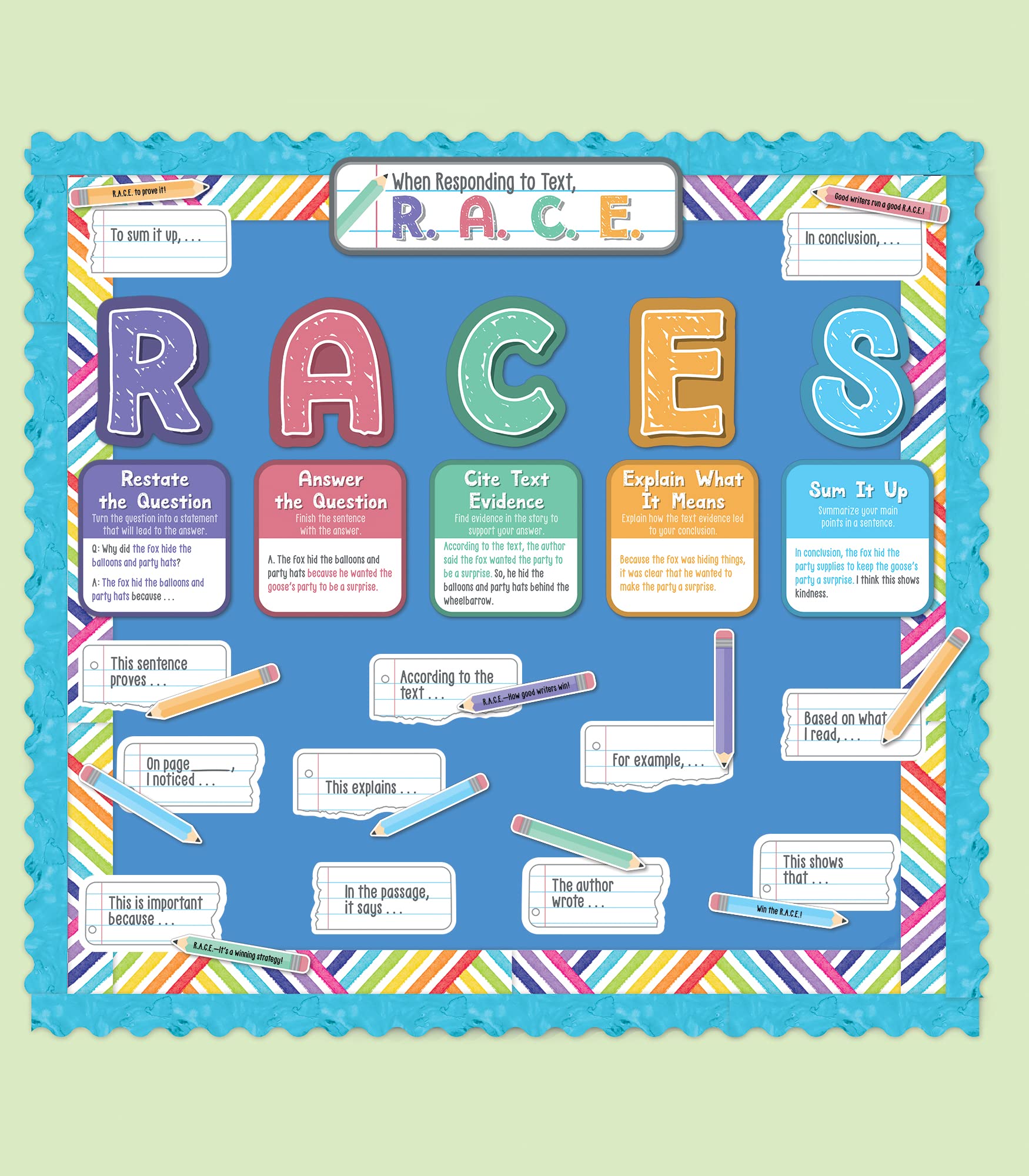 Mua Carson Dellosa 37-Piece Races Writing Bulletin Board Set, Sentence ...