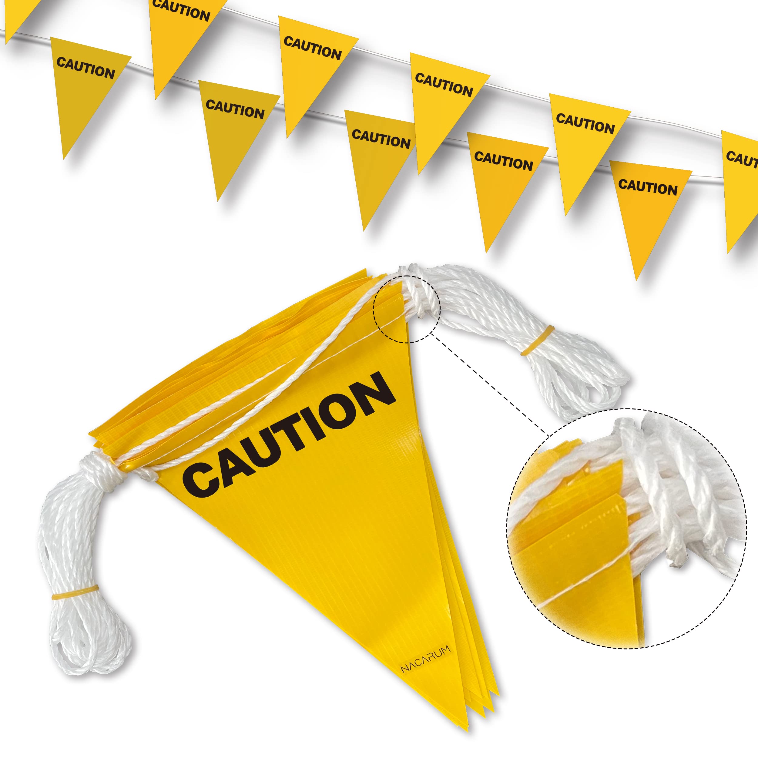 Mua OSHA 500LB Rated Flags Caution String Pennants Warn of Rooftop ...