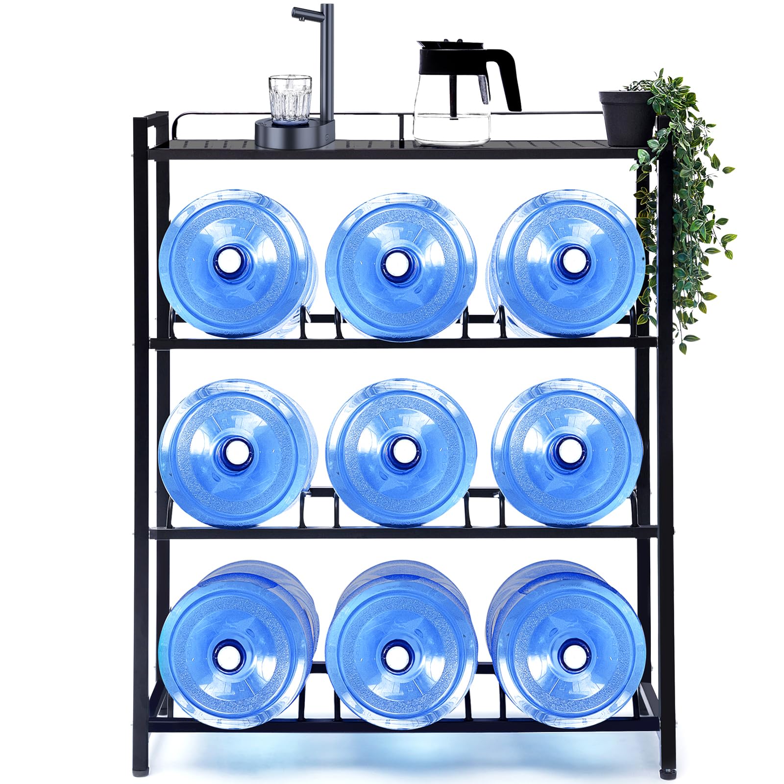 UMORNING 16-Tray Water Cooler Jug Rack 5 Gallon Water Dispenser Jug ...