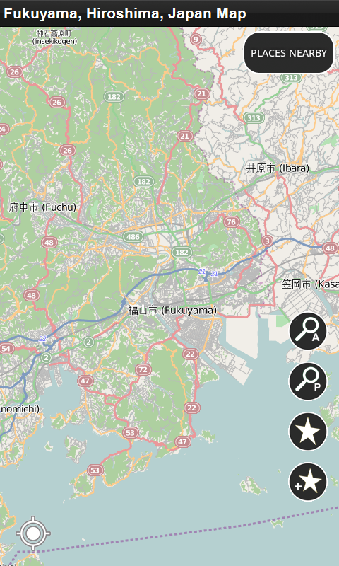 Fukuyama, Hiroshima, Japan - Offline Map:Amazon.com:Appstore for Android
