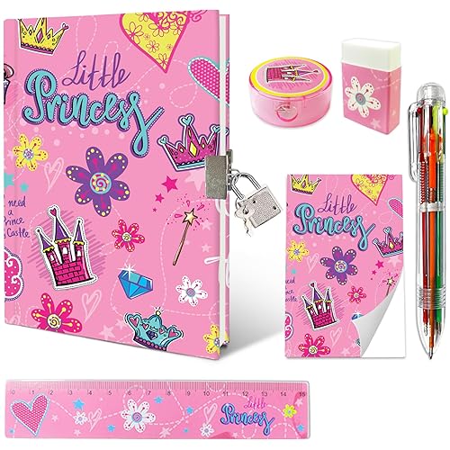 Girls Diary with Lock, Kids Journal Stationary Set for Pre School Teen ...