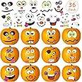 Amazon.com: Meafeng 36 Packs Halloween Pumpkin Decorating Stickers, 18 ...