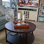 Amazon.com: Jofran Urban Nature Wood Round Coffee Table in Pine ...