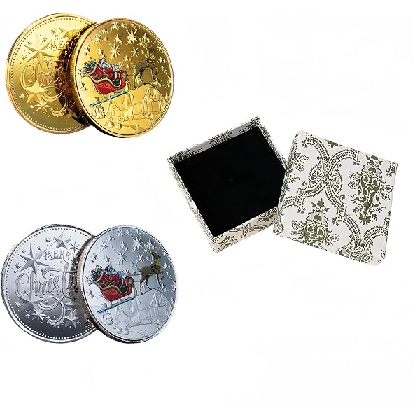 Santa Claus Lucky Coins Santa Claus Decorative Coins - Christmas ...