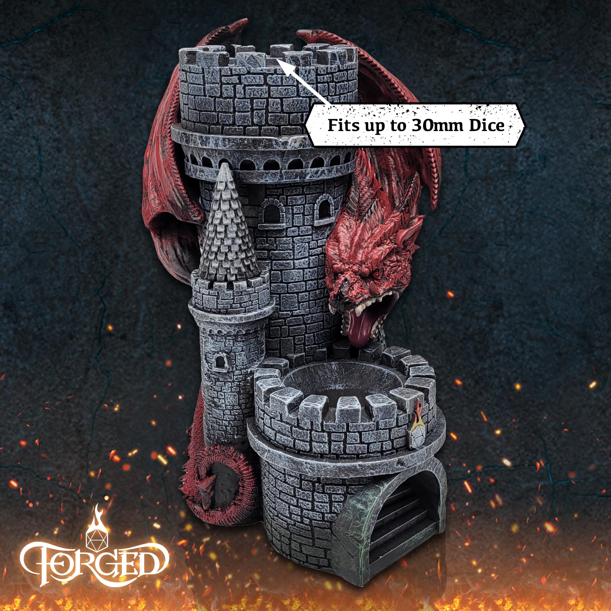 Mua Forged Dice Co. Dragon’s Keep Dice Tower - Hand Painted Dice ...