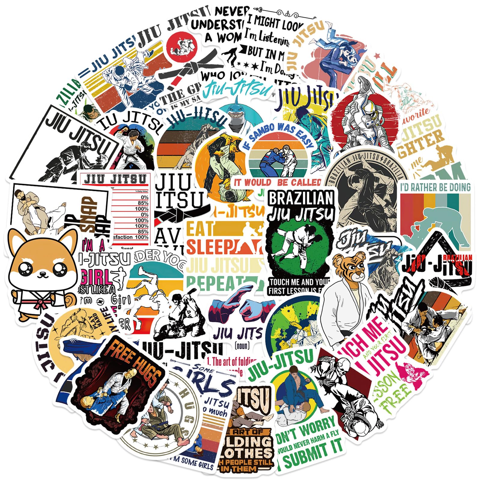 Mua Jiu Jitsu Stickers, Brazilian Jiu Jitsu Party Favors Supplies ...