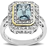 Amazon.com: Amazon Collection Sterling Silver Created Aquamarine and ...